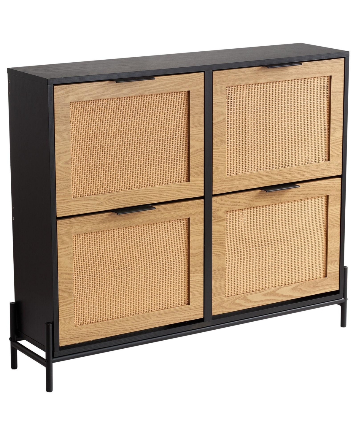 Click here for Sugift Rattan Shoe Cabinet  Narrow 4 Flip Drawers... prices