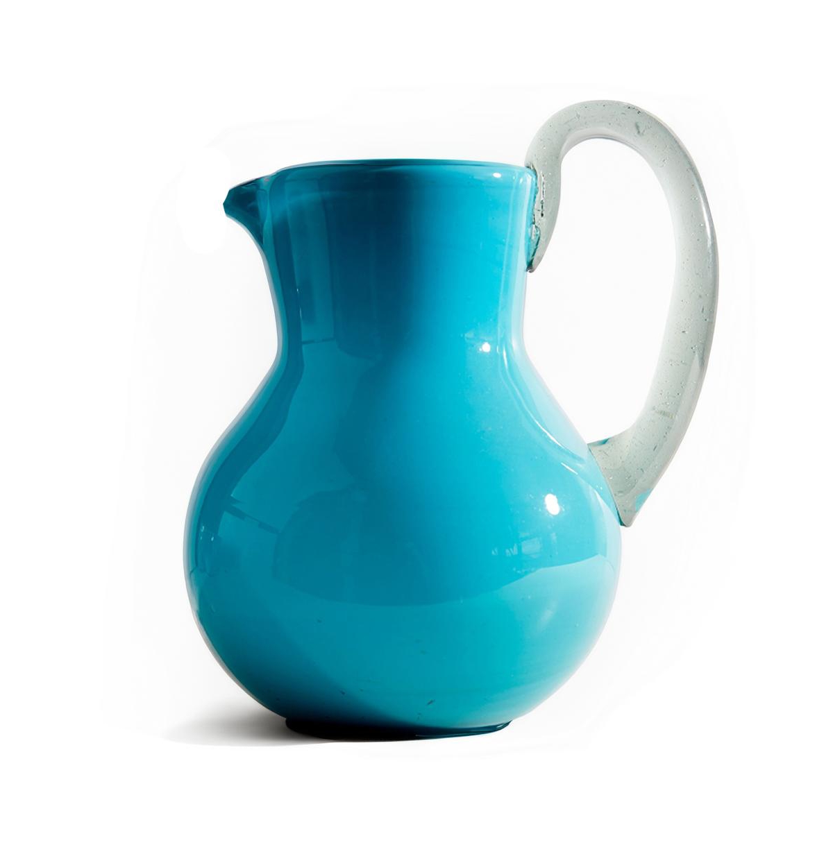 Click here for Verve Culture Handblown Glass Pitcher - Aqua - Blu... prices
