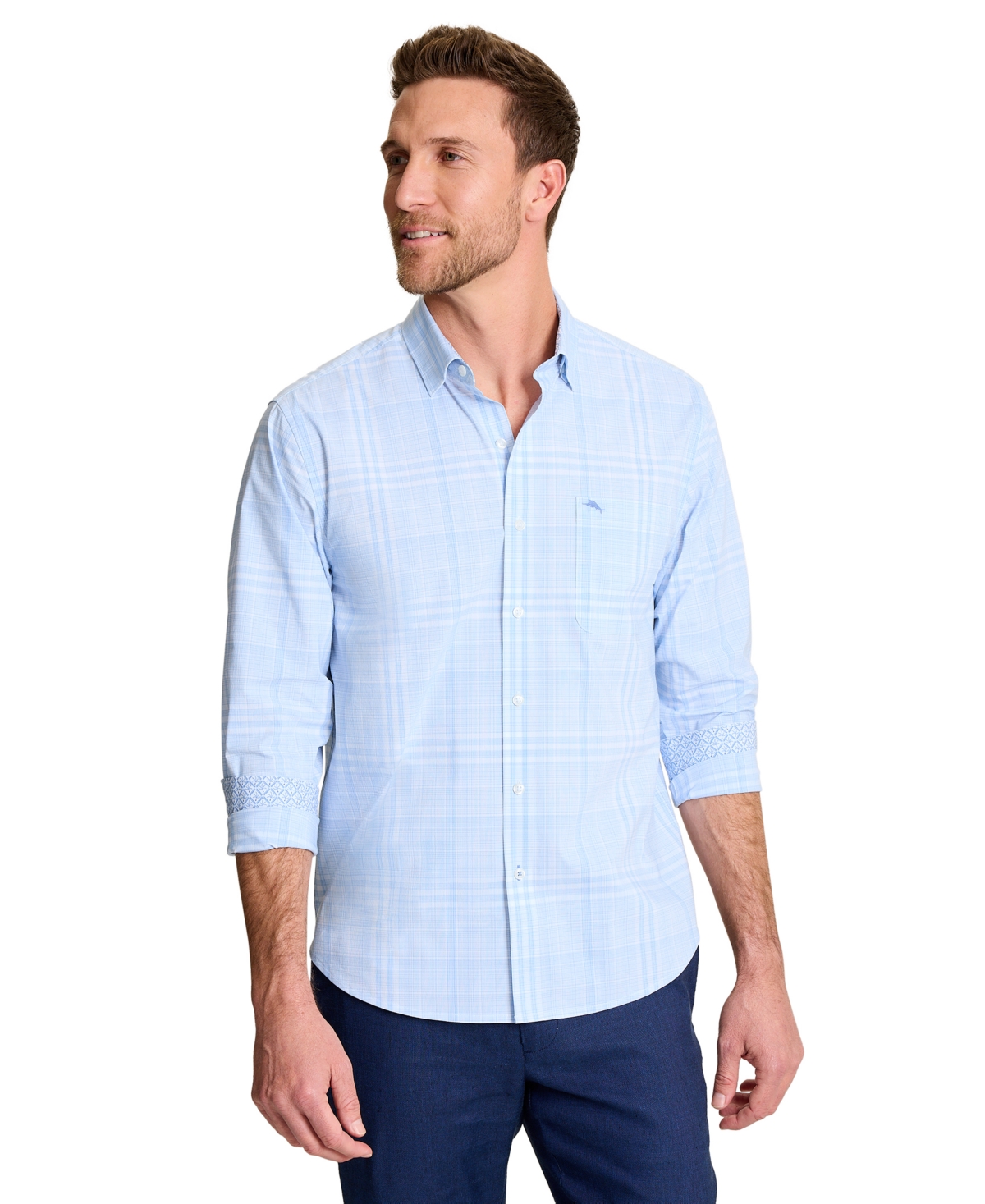 Click here for Tommy Bahama Mens Sarasota Stretch Plaid Shirt - R... prices