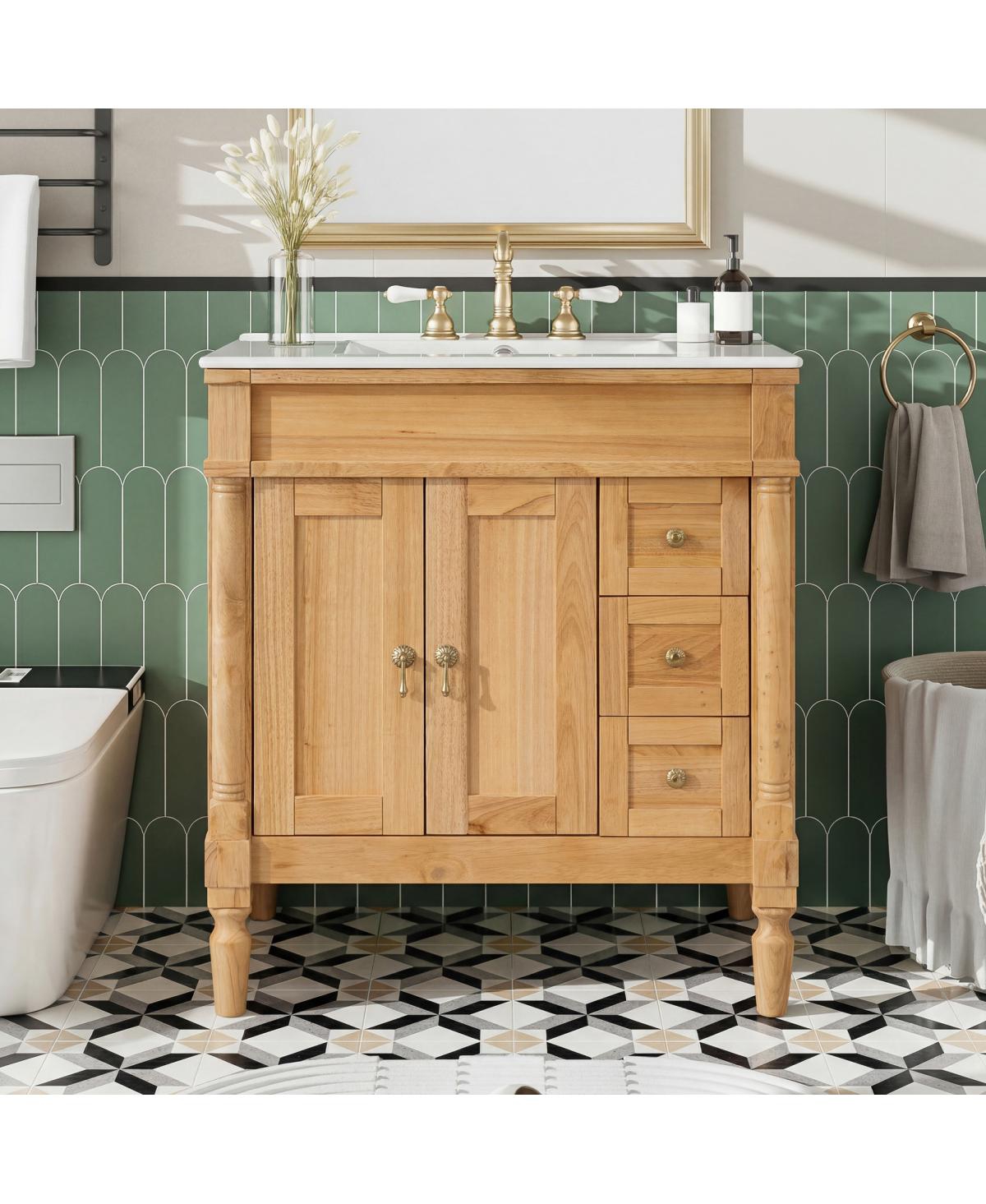Click here for Sillysis 30 Inch Bathroom Vanity with Ceramic Sink... prices