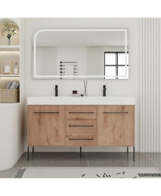 Click here for Sillysis Modern Double Sink Bathroom Vanity Soft C... prices