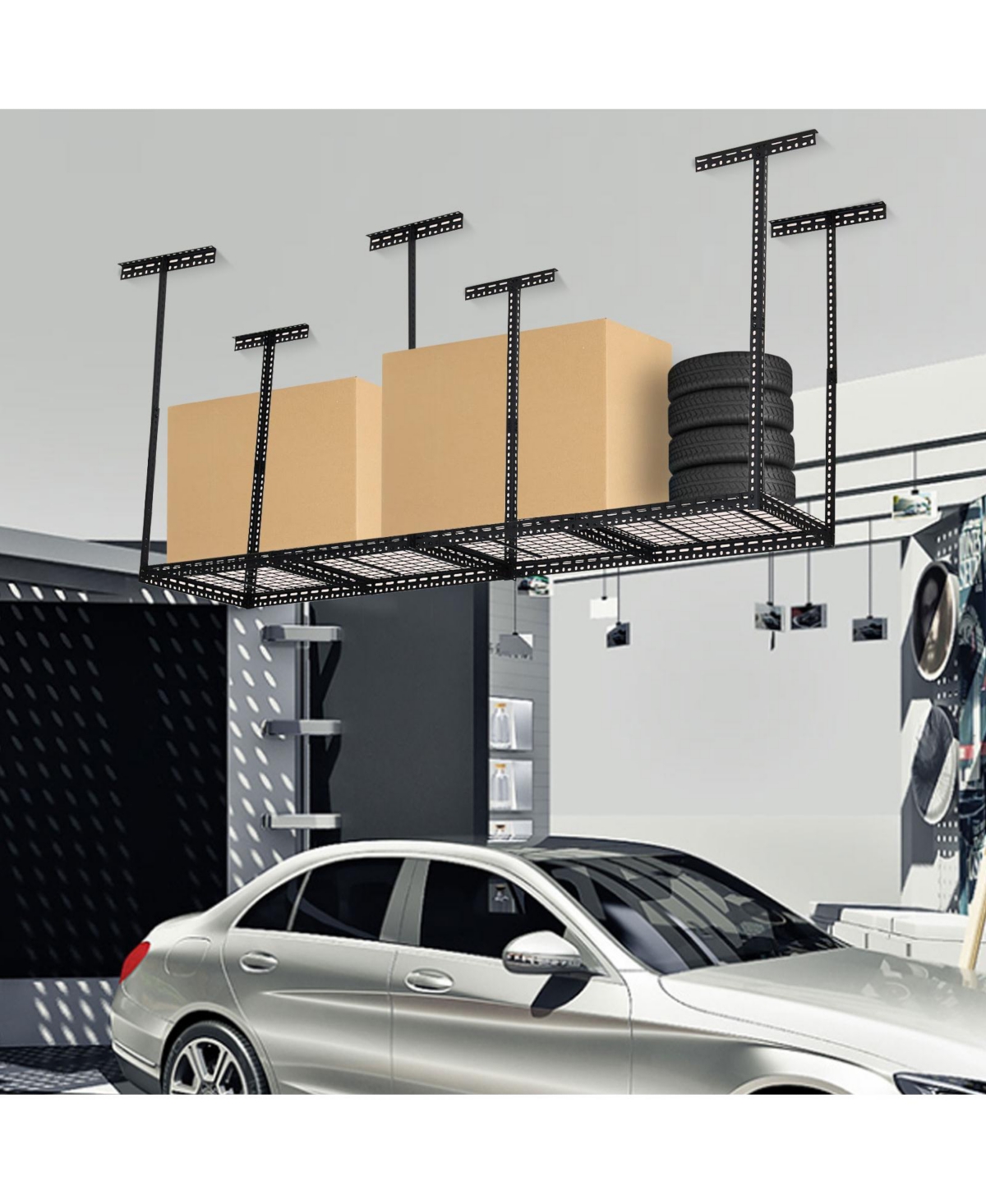 Click here for homfan 4 x 6 Foot Overhead Garage Storage Rack wit... prices
