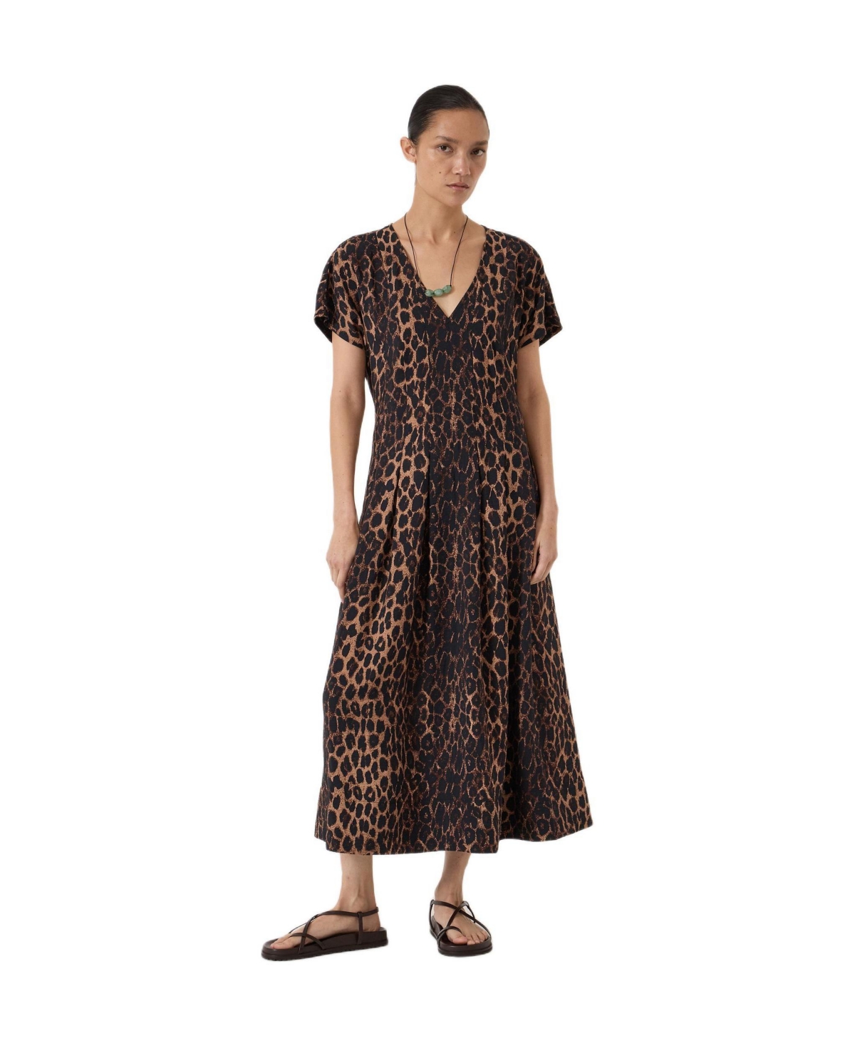 Click here for Hush Womens Bronte Pleated Air Flow Midi Dress - N... prices