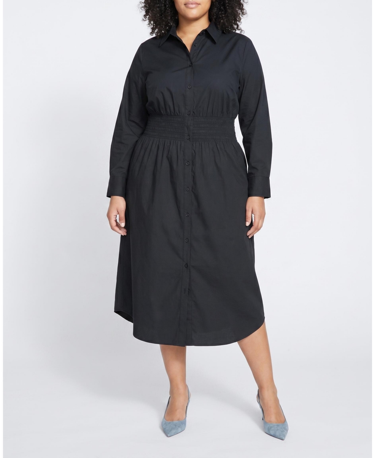 Click here for Universal Standard Plus Size Hamptons Smocked Shir... prices