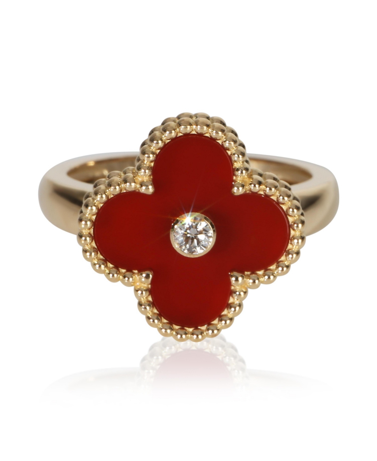 Click here for Pre-Owned Van Cleef & Arpels Yellow Gold Carnelian... prices