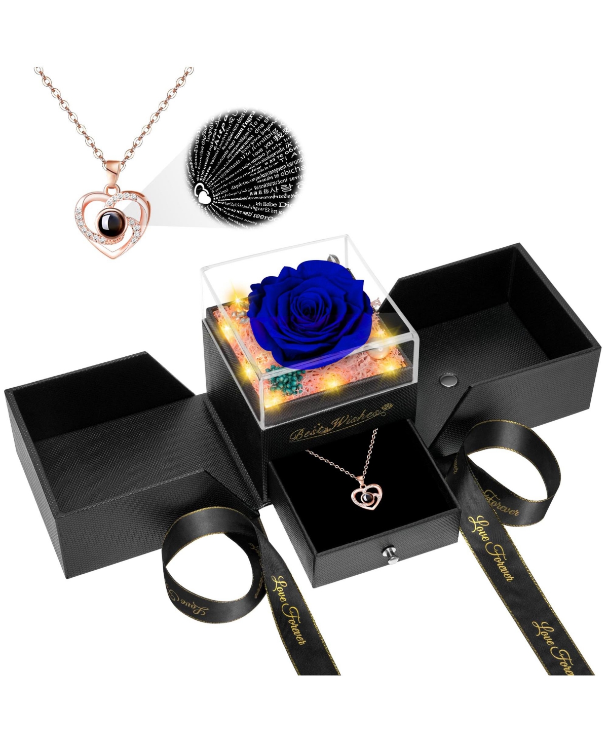 Click here for Gnuadz Light Up Rose Necklace Gift for Mom Wife Wo... prices