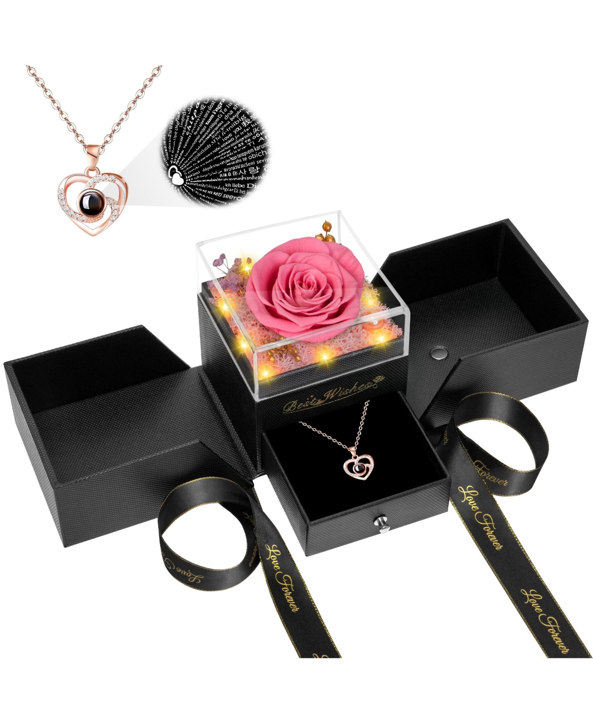 Click here for Gnuadz Light Up Rose Necklace Gift for Mom Wife Wo... prices