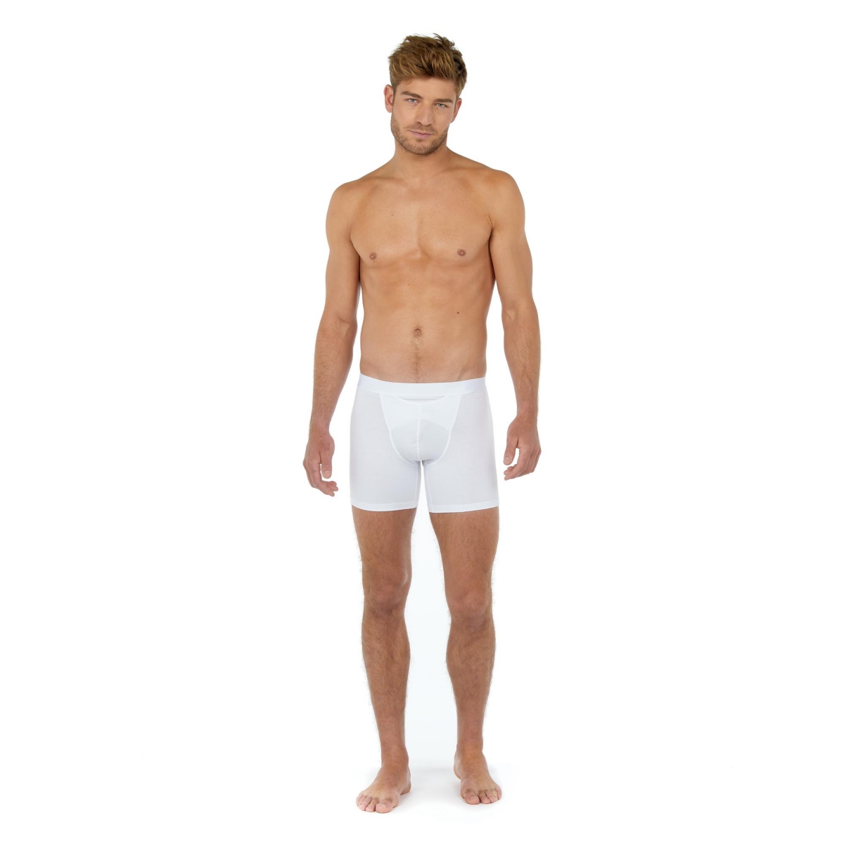 Click here for Hom Mens HO1 Long Boxer Briefs - White prices