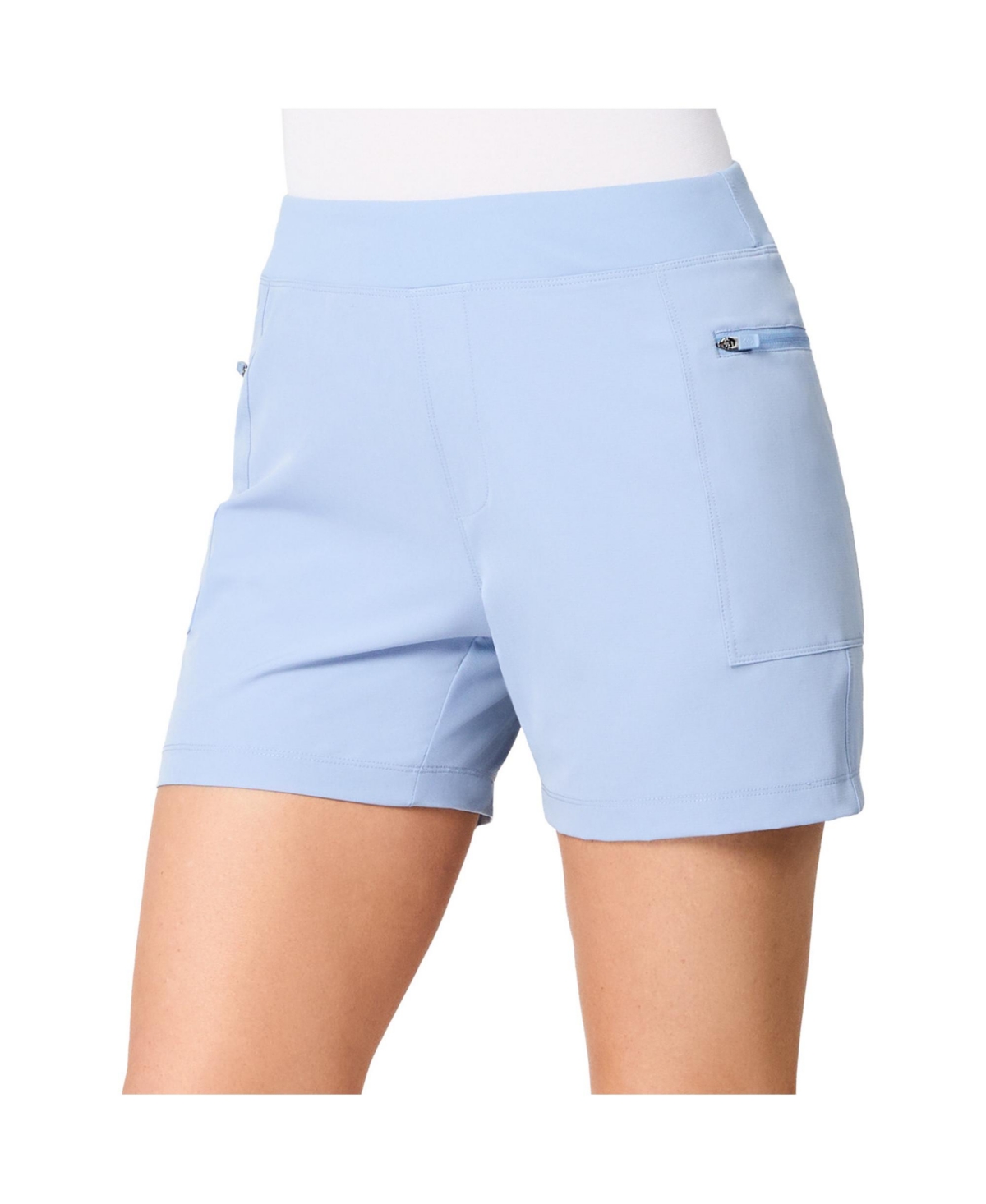 Click here for Free Country Womens Trail to Town Short - Blue jea... prices
