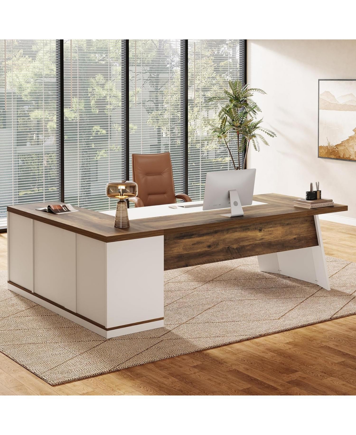 Click here for Tribesigns 78.7 L-Shaped Executive Desk  Modern Of... prices