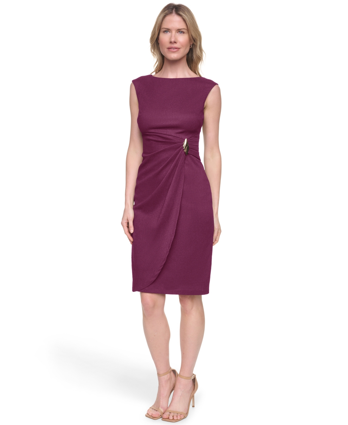 Click here for Jessica Howard Petite Boat Neck Cap-Sleeve Dress -... prices