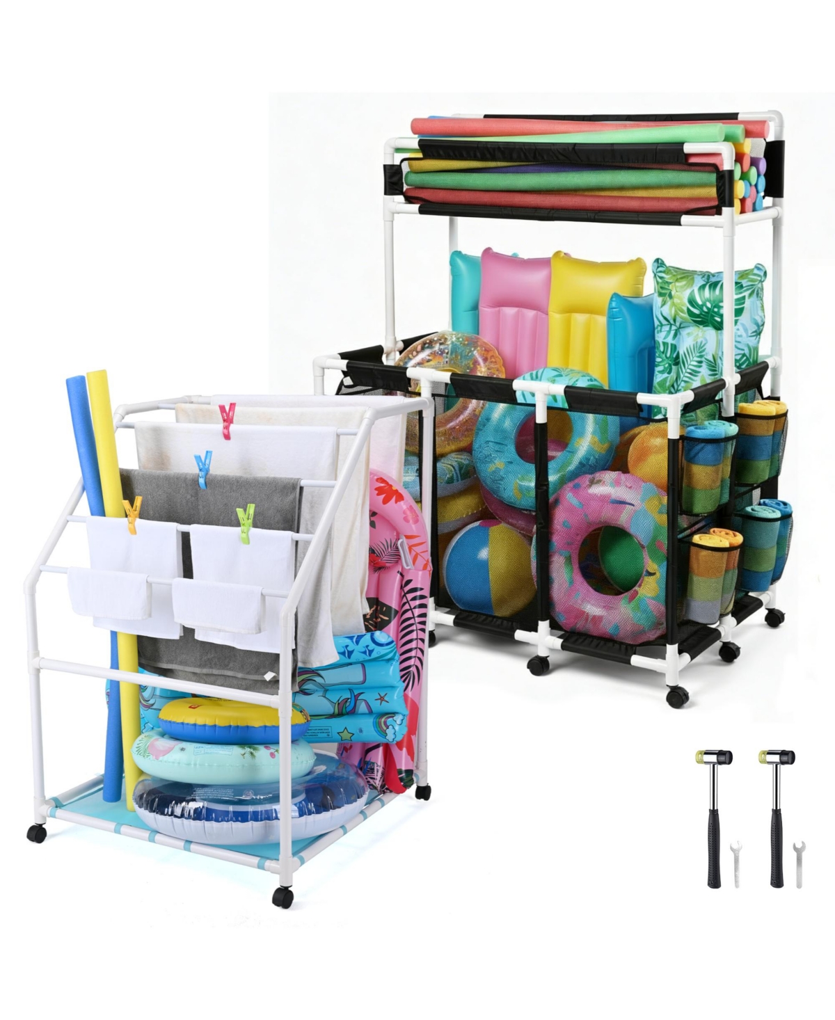 Click here for Yescom 424 Gal Pool Float Storage Bin 2 Tiers with... prices