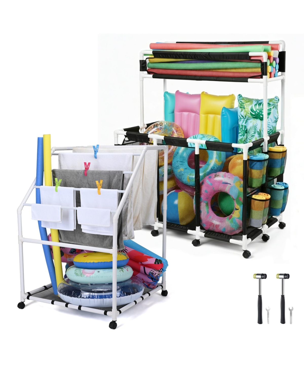 Click here for Yescom 424 Gal Pool Float Storage Bin 2 Tiers with... prices