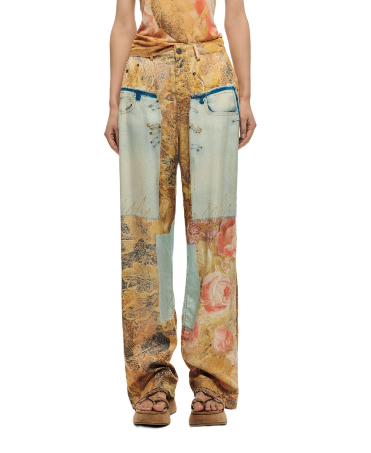 Click here for Desigual Womens Hybrid printed trousers - Medium b... prices