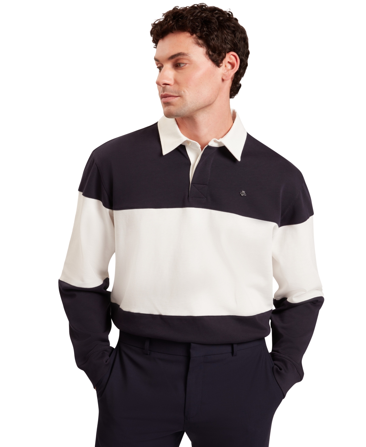 Click here for Ted Baker Mens Long-Sleeve Collared Regular-Fit Po... prices