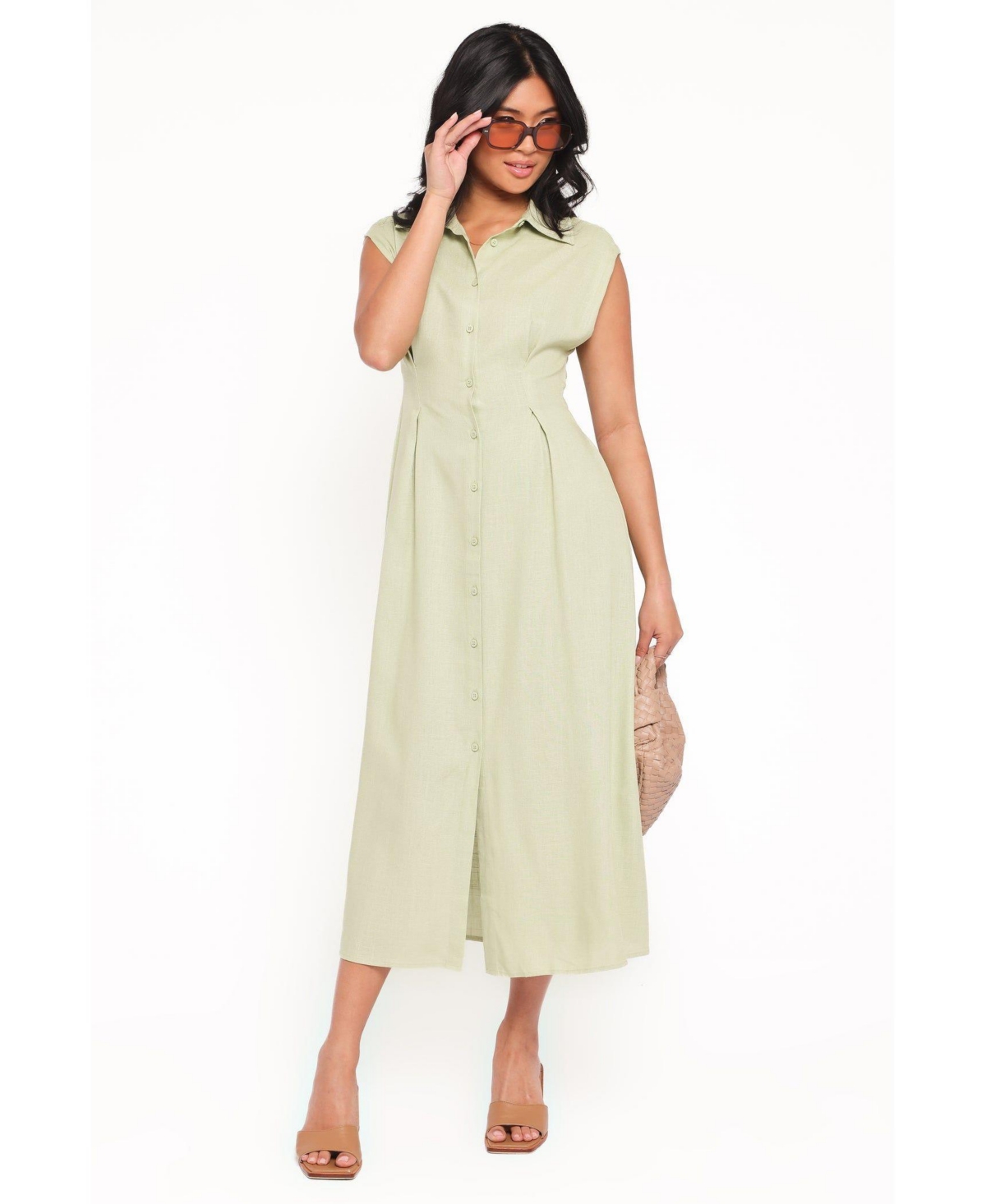 Click here for Petal and Pup Womens Cami Midi Dress - Green prices