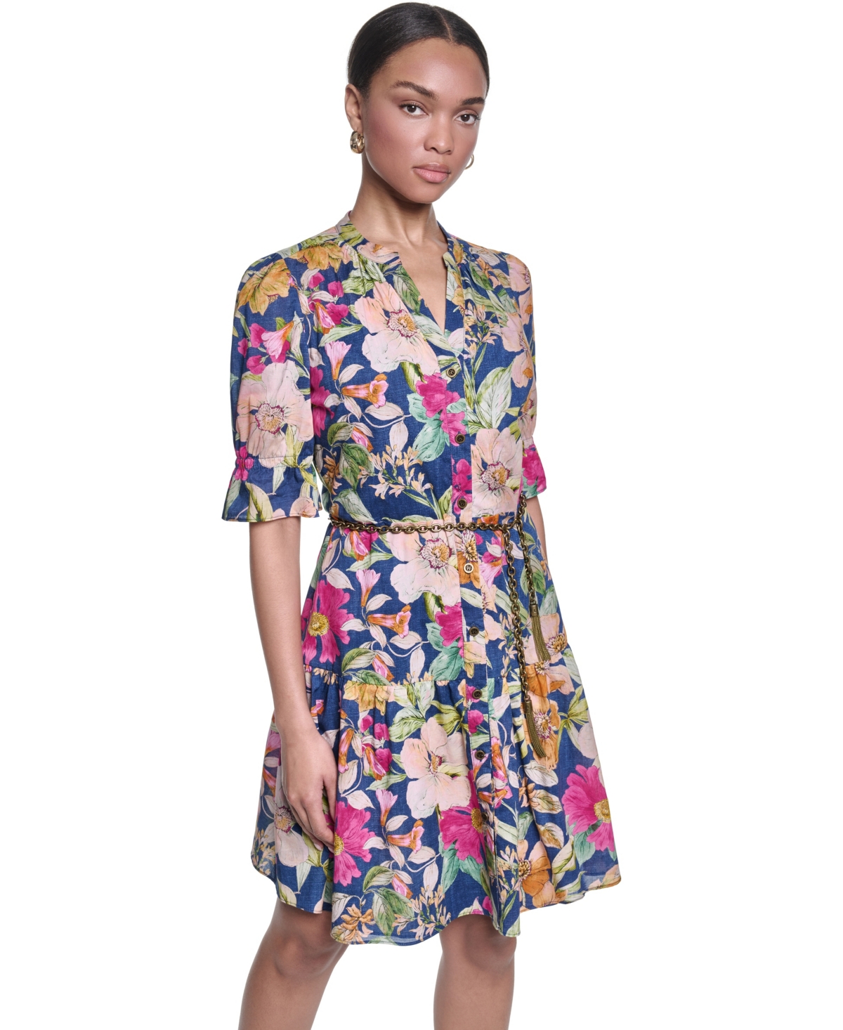 Click here for Karl Lagerfeld Paris Petite Collared Button-Down D... prices