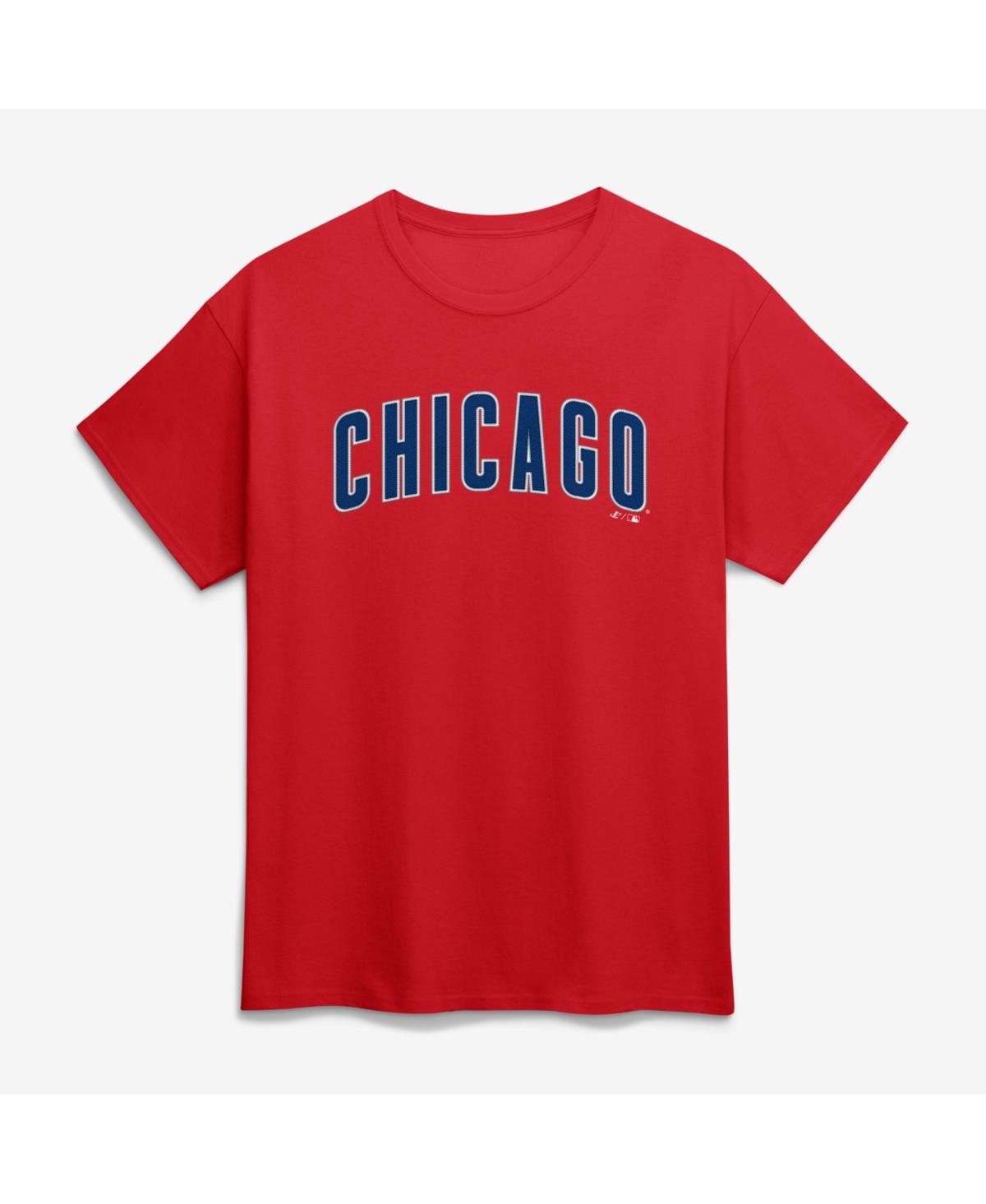 Click here for Logo Athletic Mens Red Chicago Cubs Wordmark T-Shi... prices