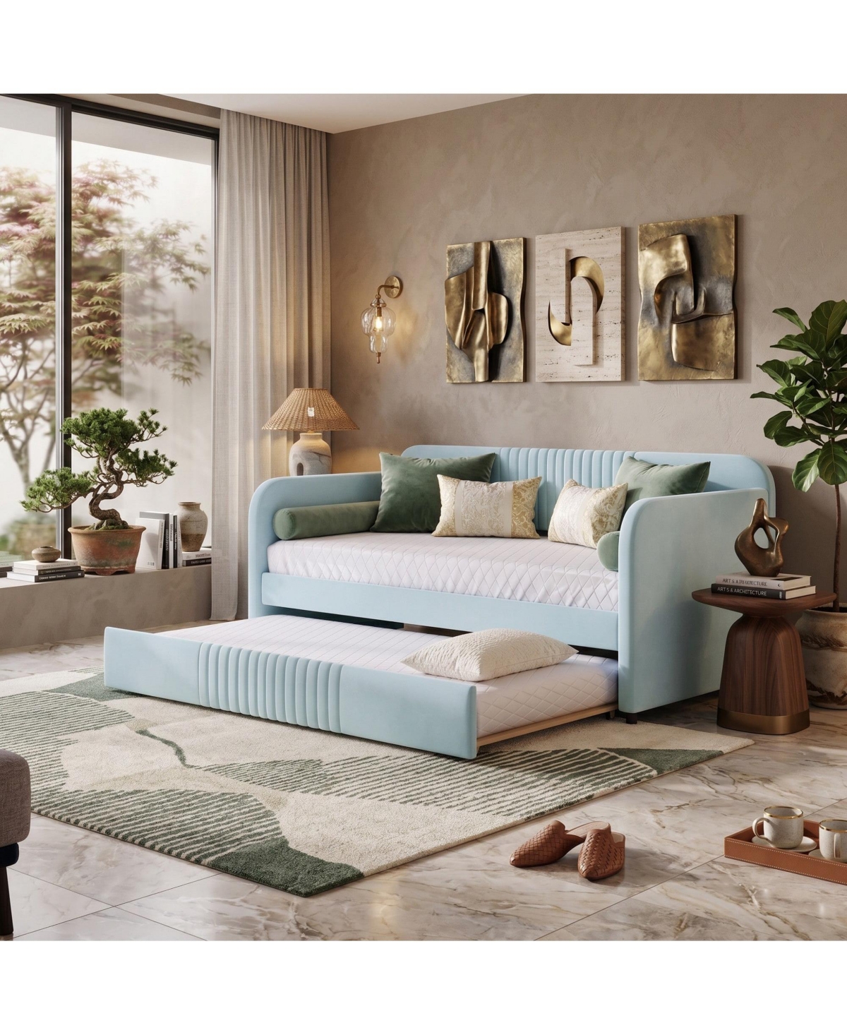 Click here for Sailvan Upholstered Daybed Sofa Bed Twin Size With... prices