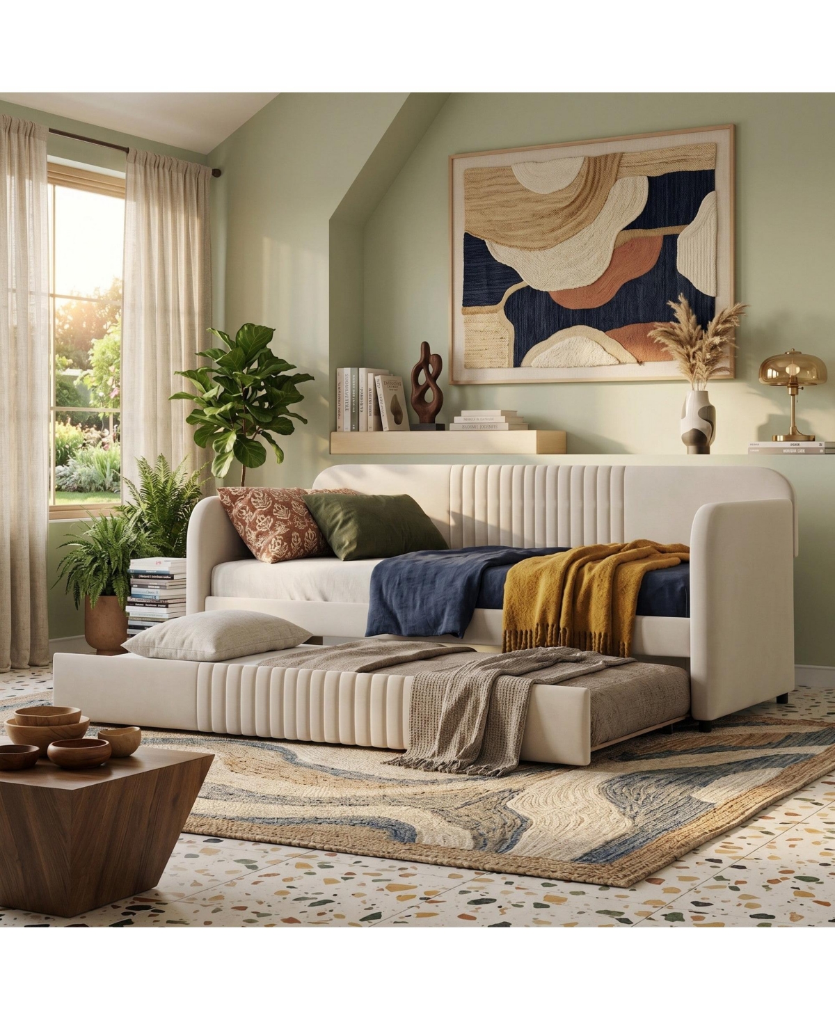 Click here for Sailvan Upholstered Daybed Sofa Bed Twin Size With... prices