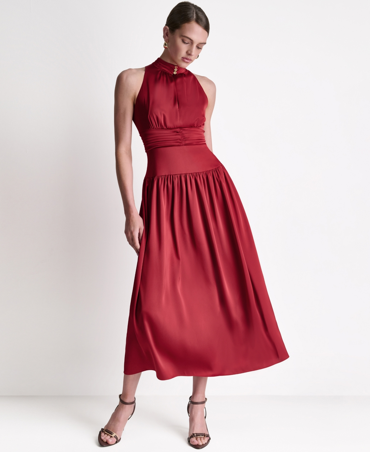 Click here for Bcbg Womens Mock Neck Maxi Dress - Toscana Clay prices