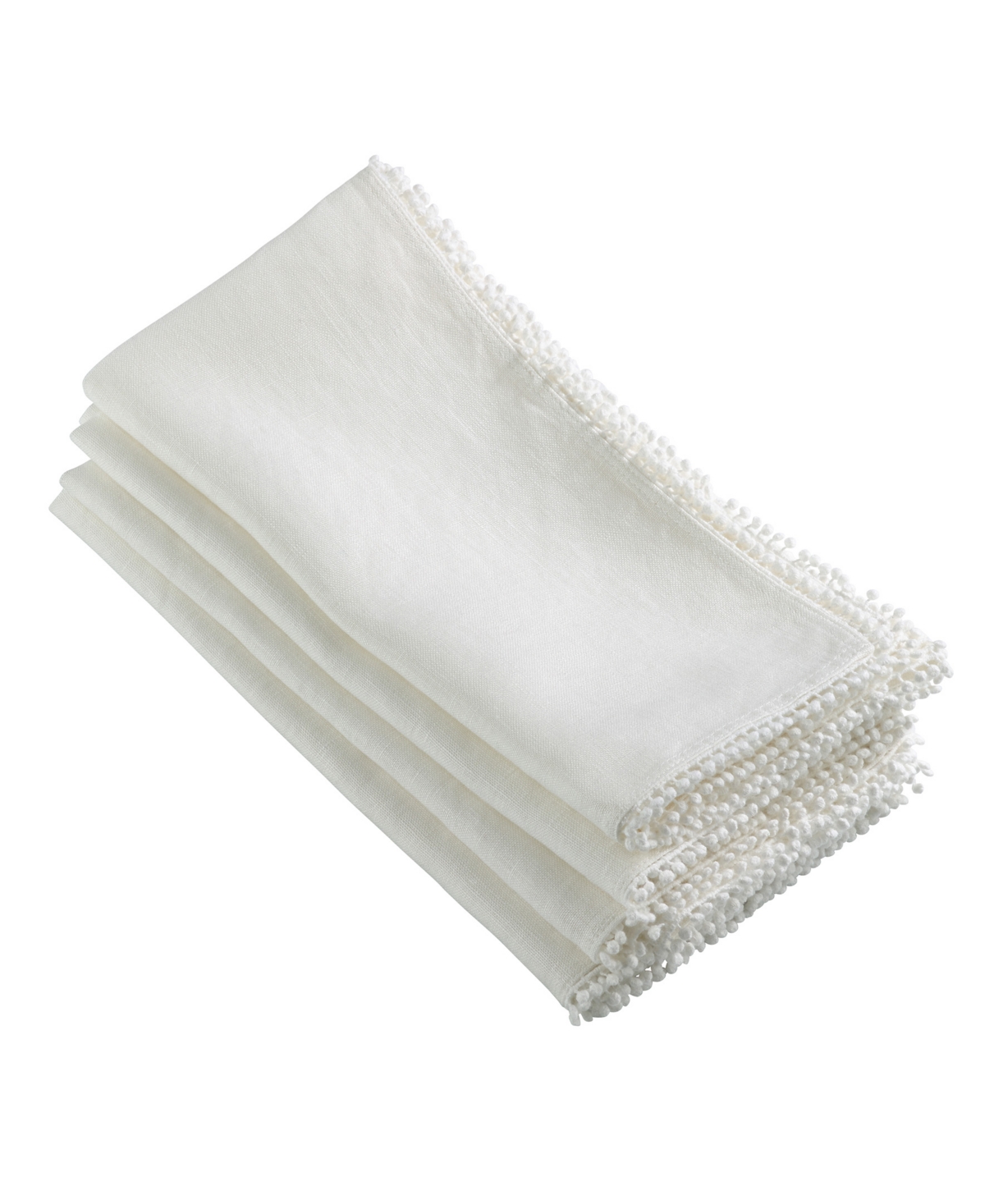 Click here for Saro Lifestyle Pomponin Pompom Dinner Napkins  Set... prices