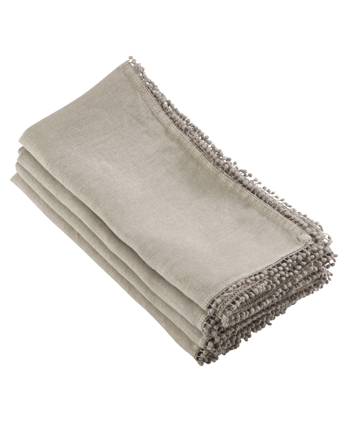 Click here for Saro Lifestyle Pomponin Pompom Dinner Napkins  Set... prices