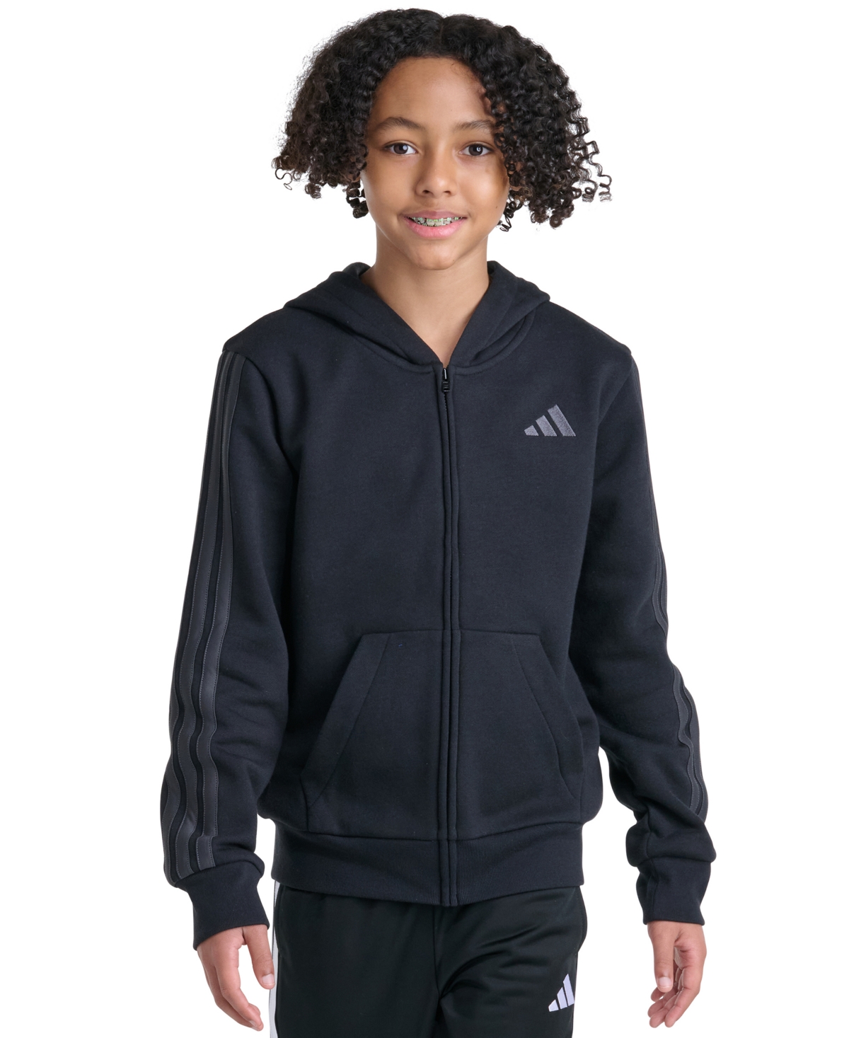 Click here for adidas Boys 8-20 Full-Zip Long-Sleeve Hoodie - Bla... prices