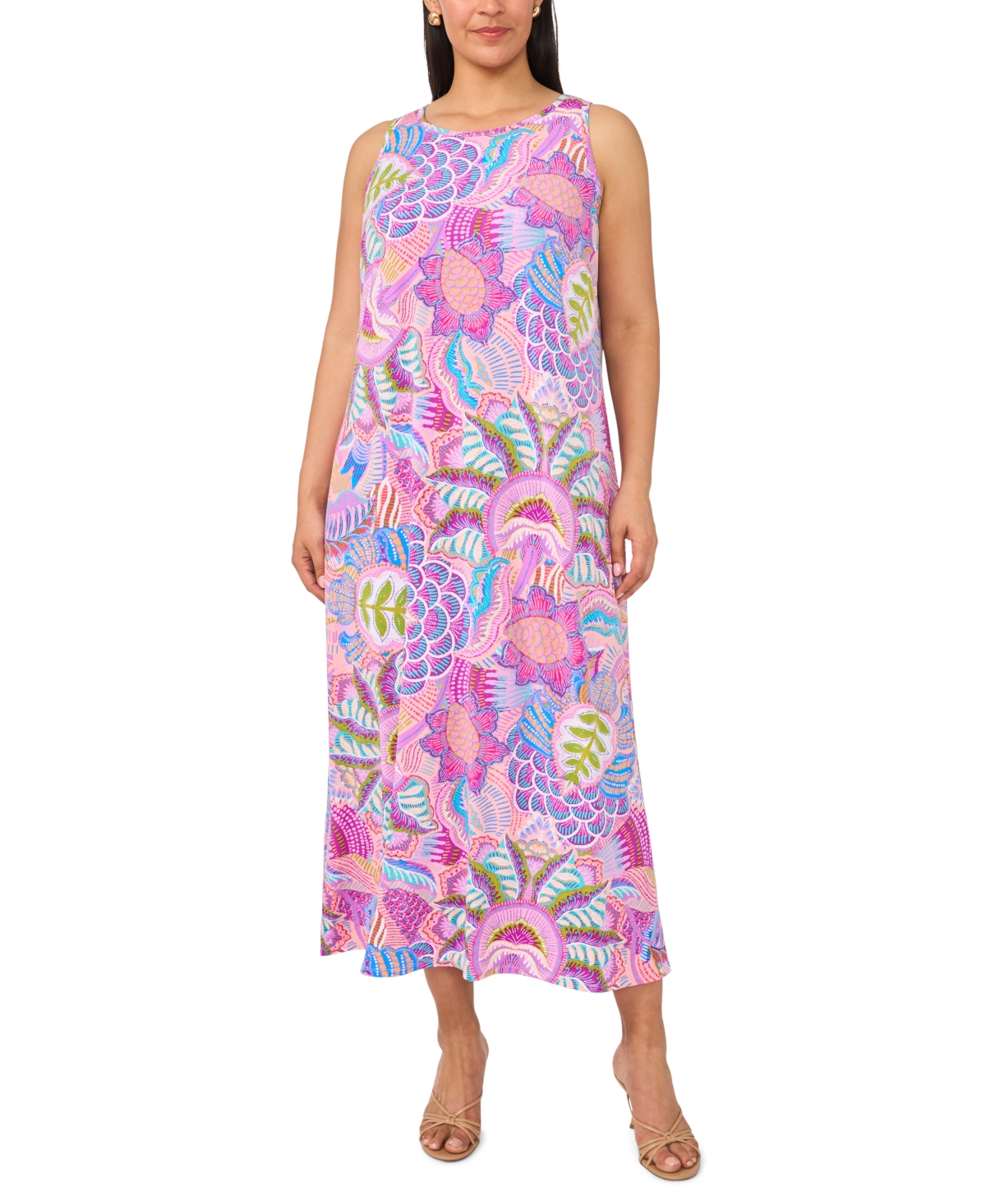 Click here for Msk Plus Size Round Neck Sleeveless Maxi Dress - W... prices
