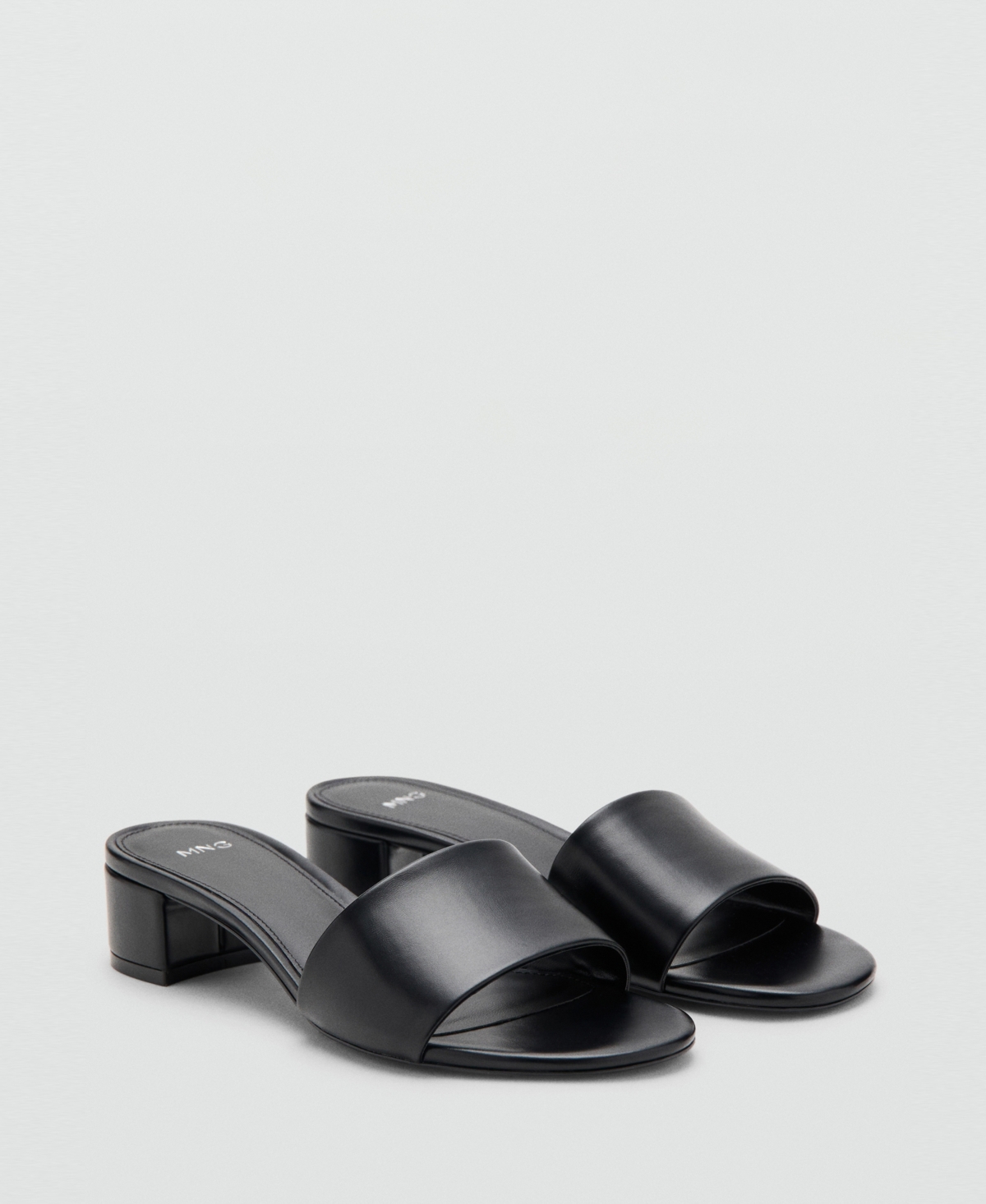 Click here for Mango Womens Block-Heel Strap Sandals - Black prices