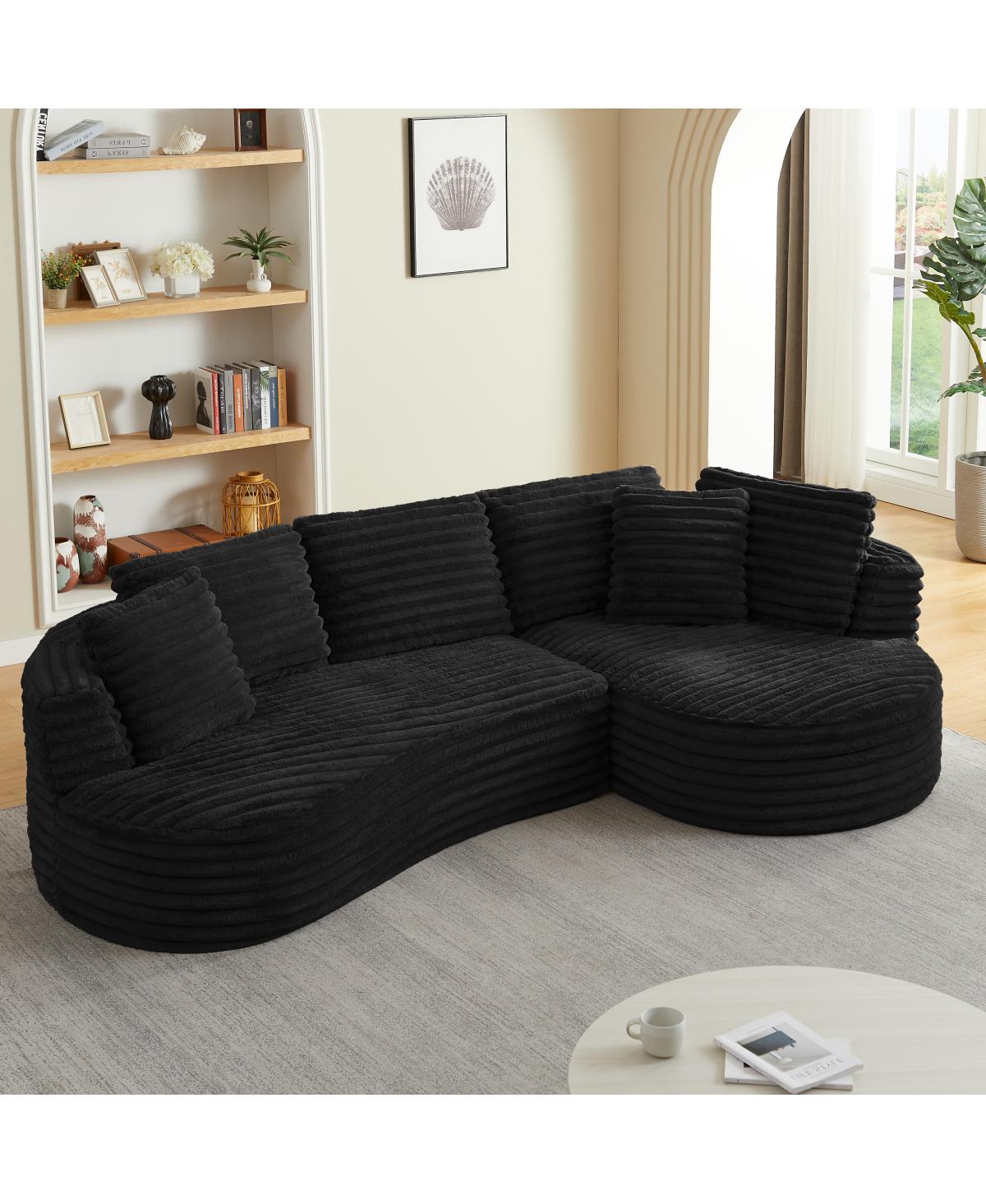 Click here for Streamdale Furniture Modern Curved L-Shape Luxury... prices