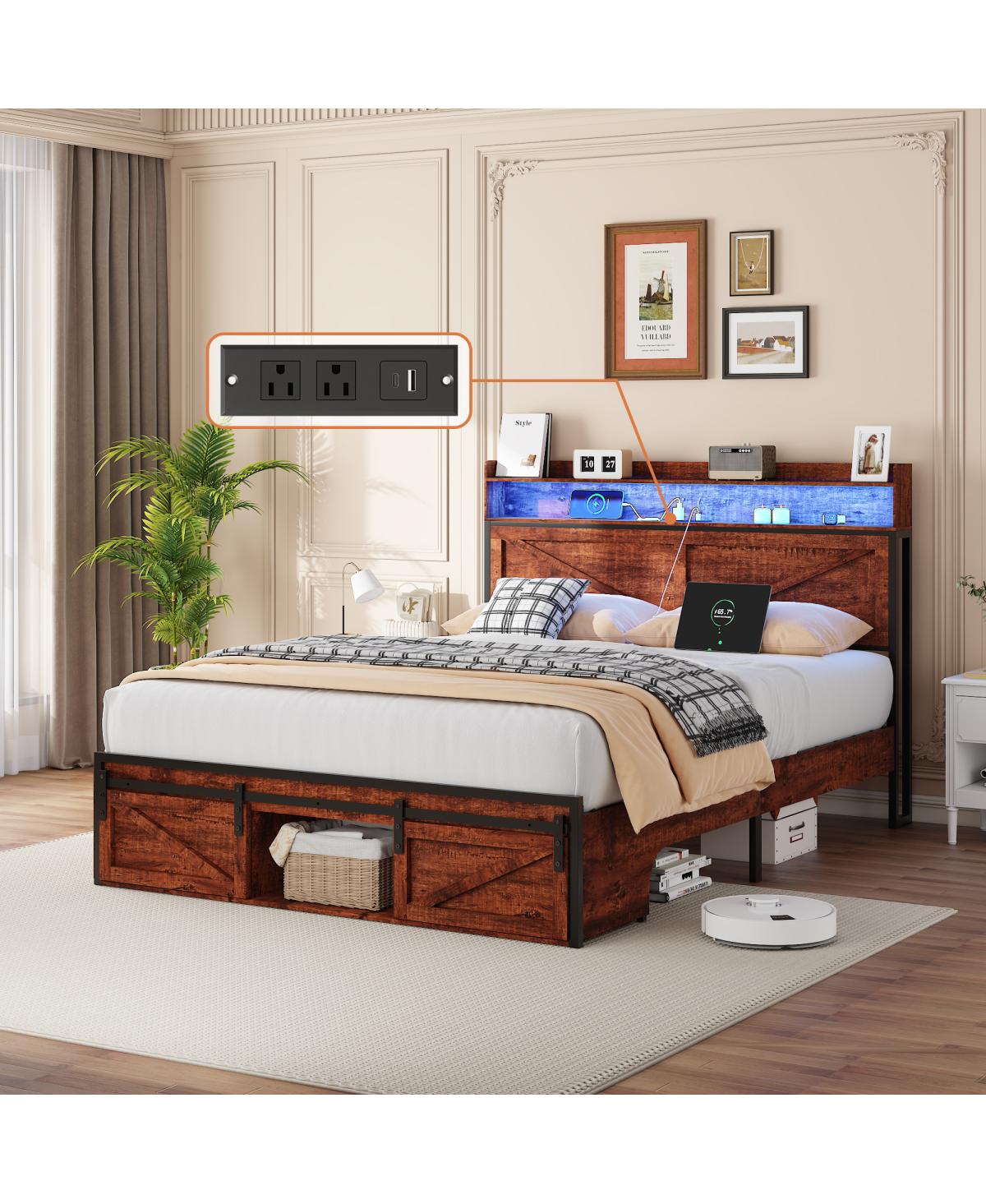 Click here for Streamdale Furniture Storage Headboard Led Bed Fra... prices