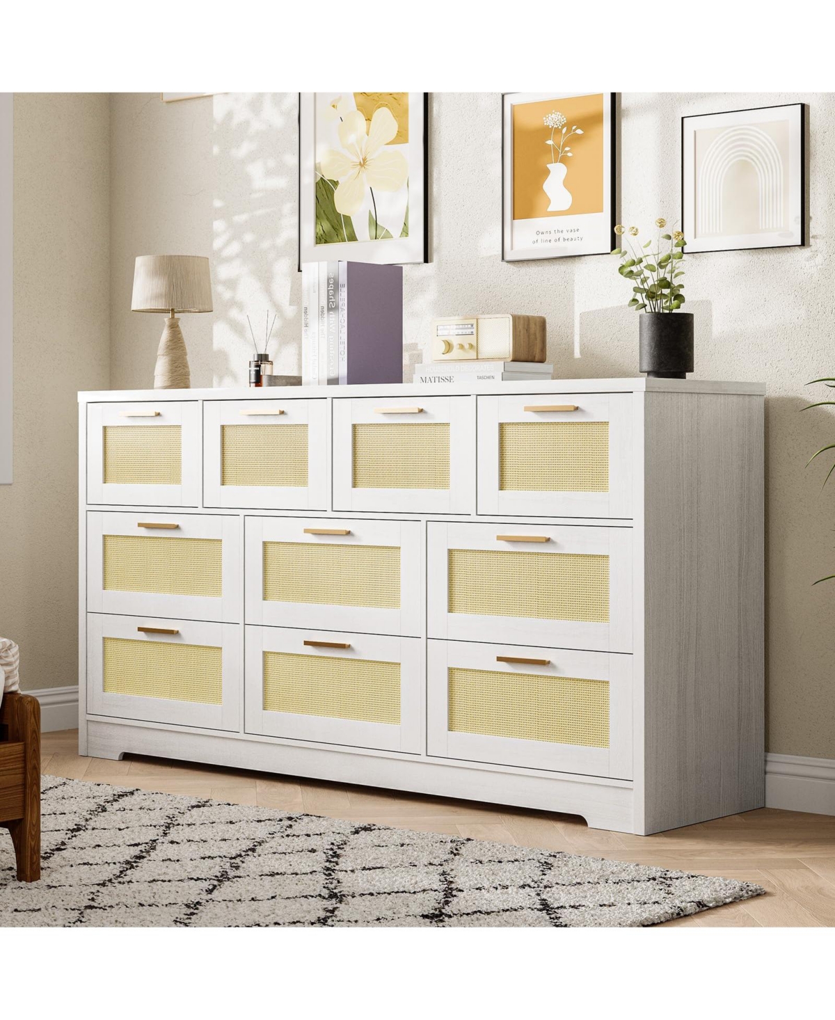 Click here for gaomon 10 Drawer Rattan Dresser for Bedroom  Moder... prices