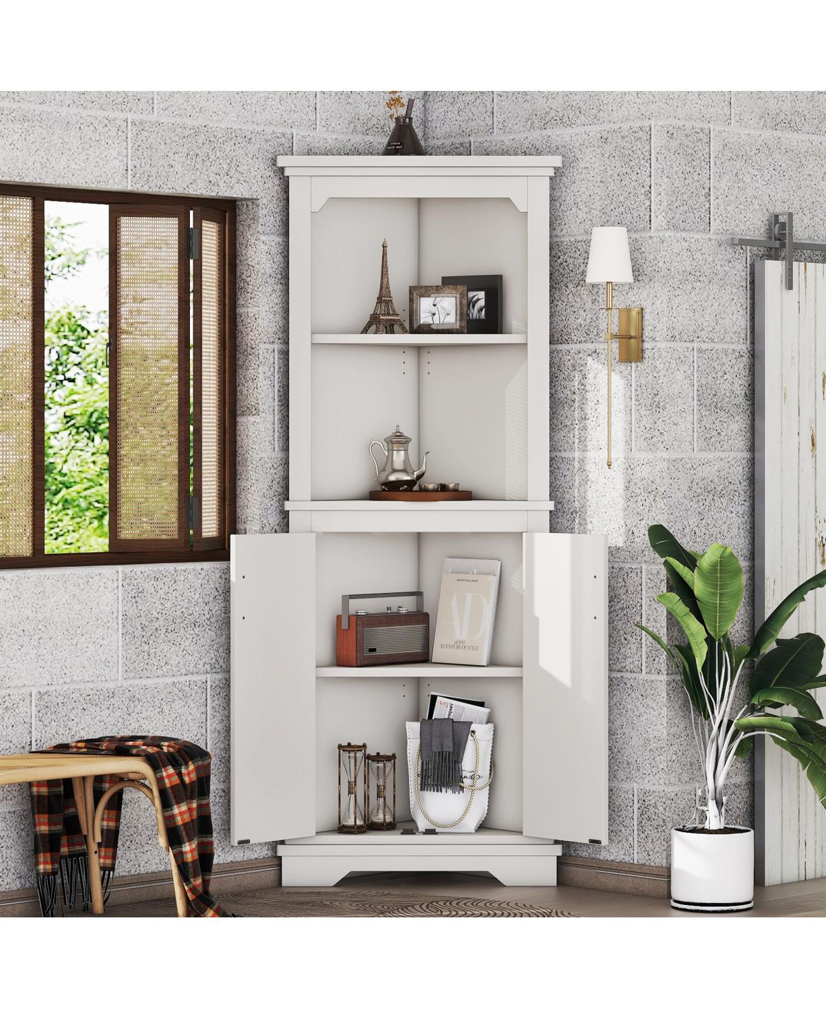 Click here for Streamdale Furniture Tall Corner Cabinet with Door... prices