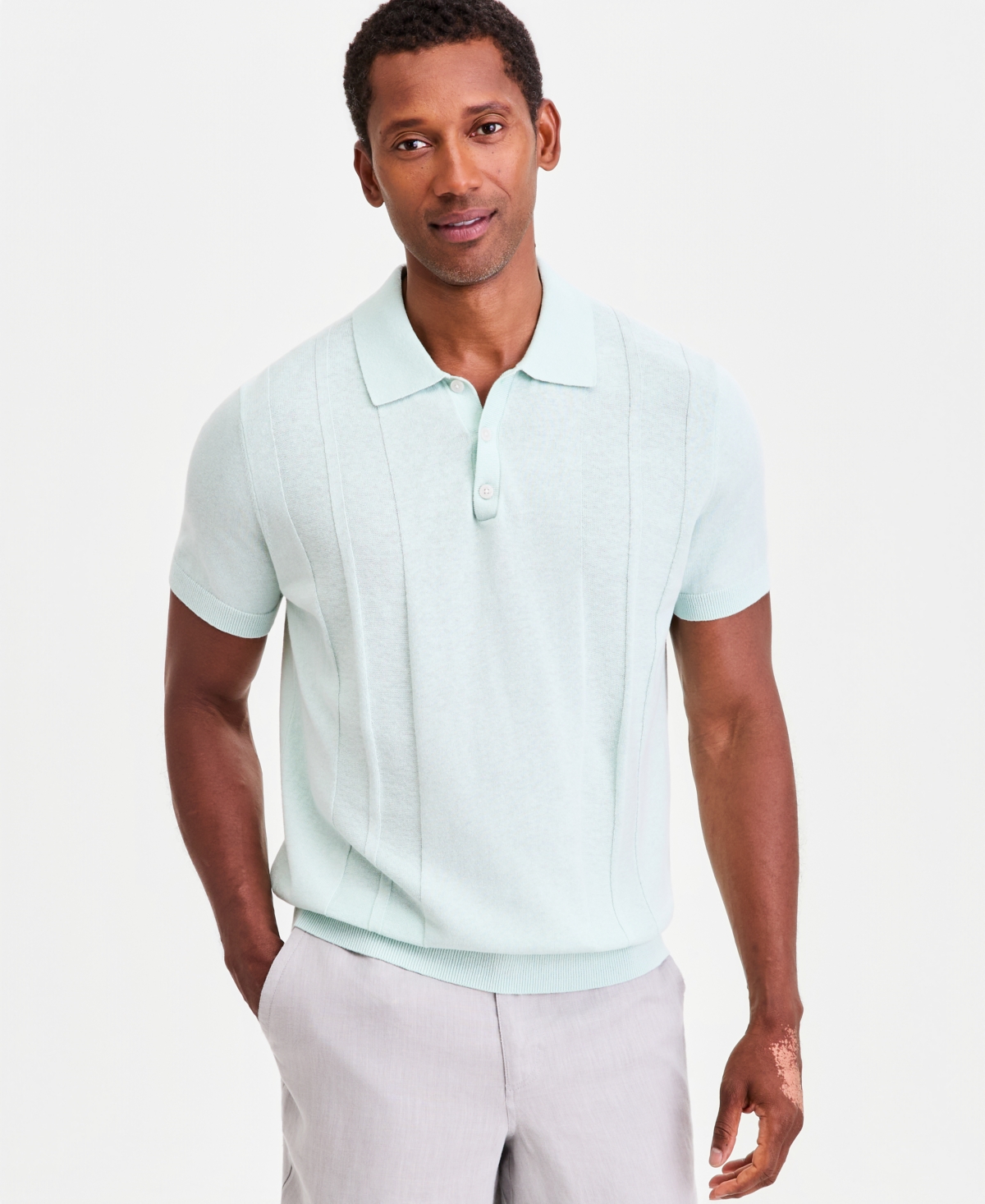 Click here for Club Room Mens Short-Sleeve Linen and Cotton Engin... prices