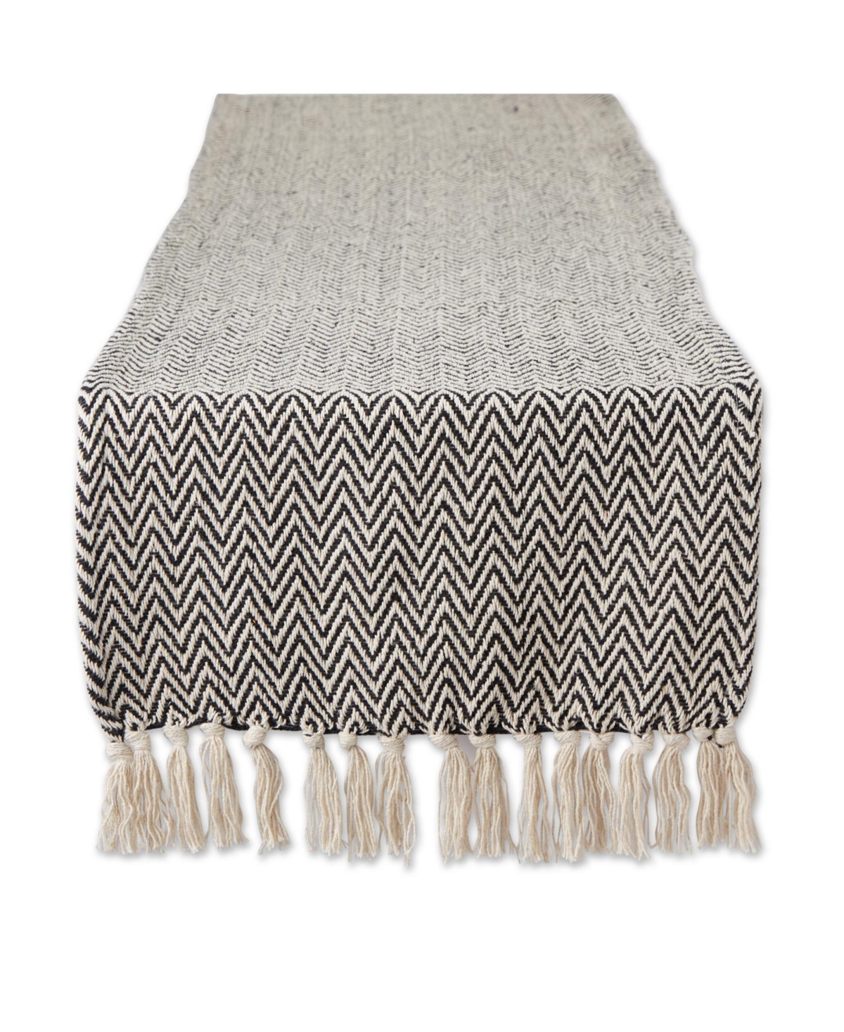 Click here for Design Imports Chevron Table Runner  15 x 72 - Bla... prices