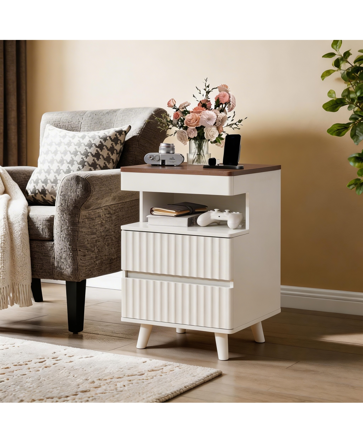 Click here for Streamdale Furniture Modern Bedside Table with Dra... prices