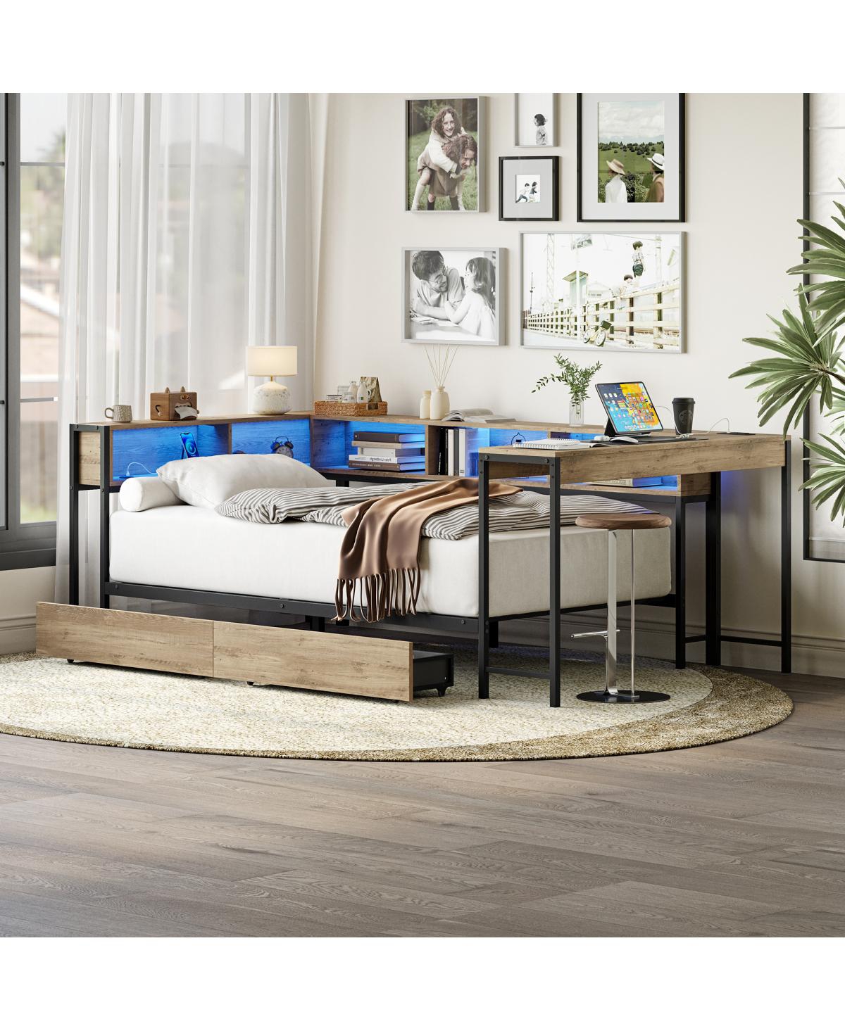 Click here for Streamdale Furniture Full Bed w/Bookcase  Led  Cha... prices