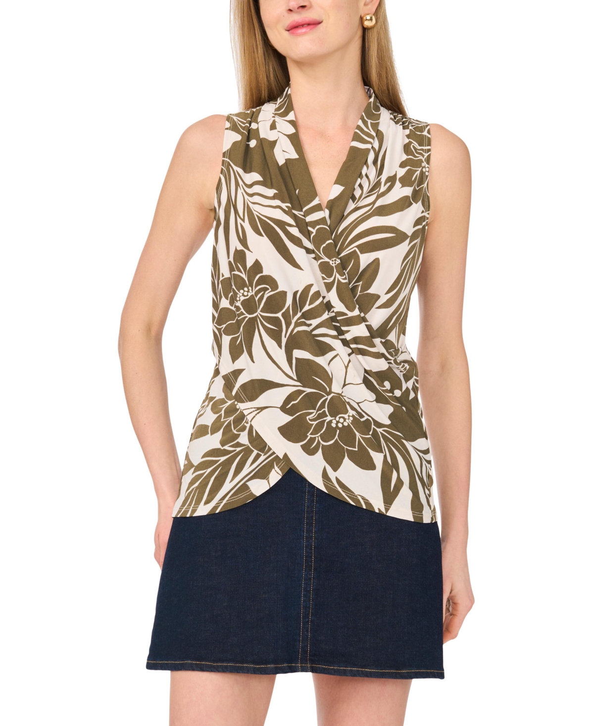 Click here for Vince Camuto Womens Printed Front Cross Over Wrap... prices