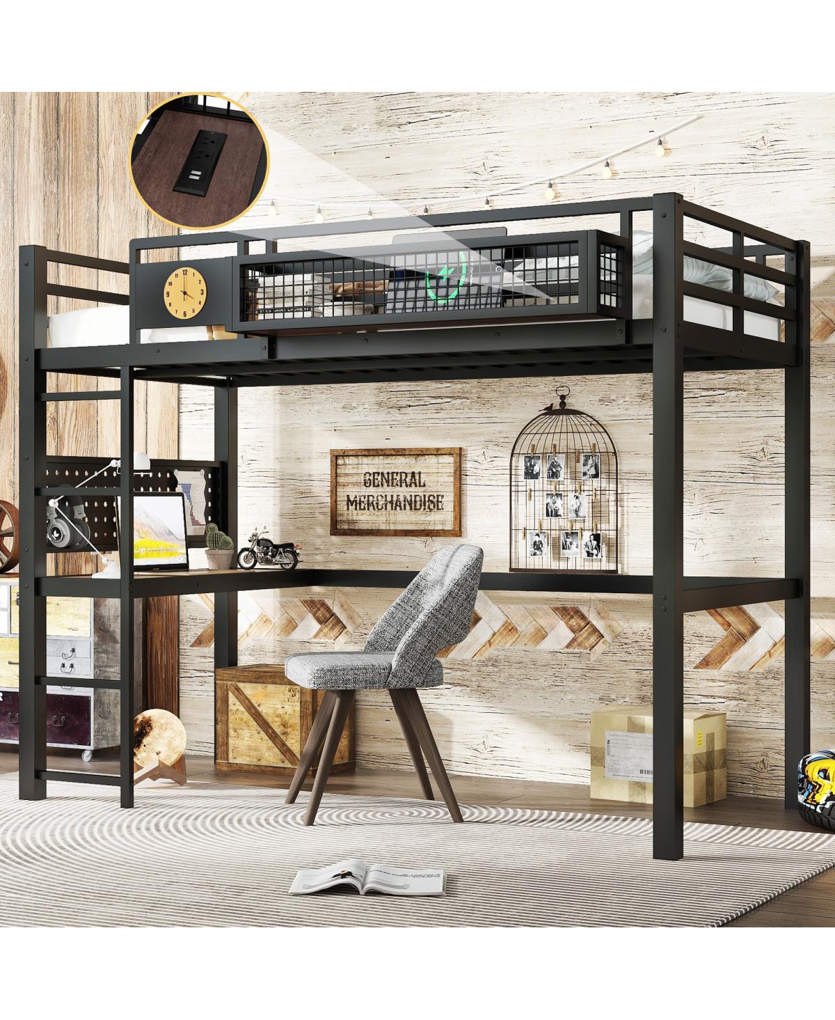 Click here for Streamdale Furniture Loft Bed with Desk  Storage... prices