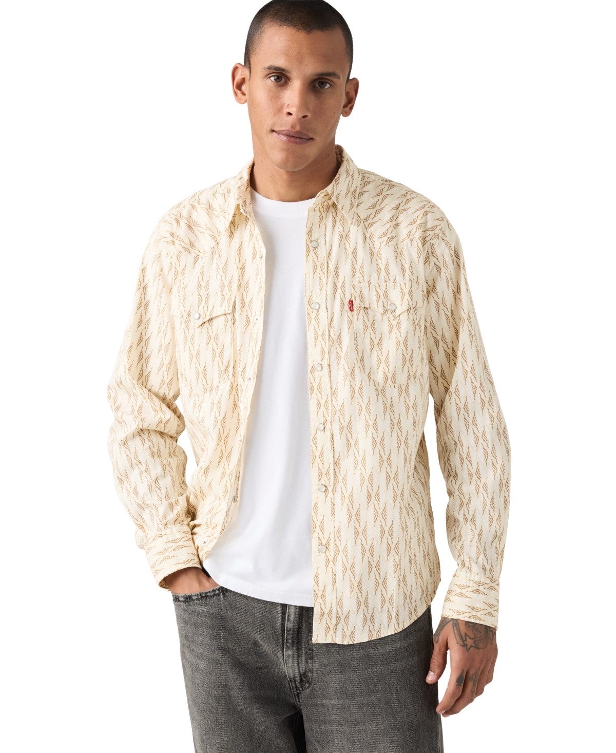 Click here for Levis Mens Classic Standard Fit Western Shirt - Ti... prices