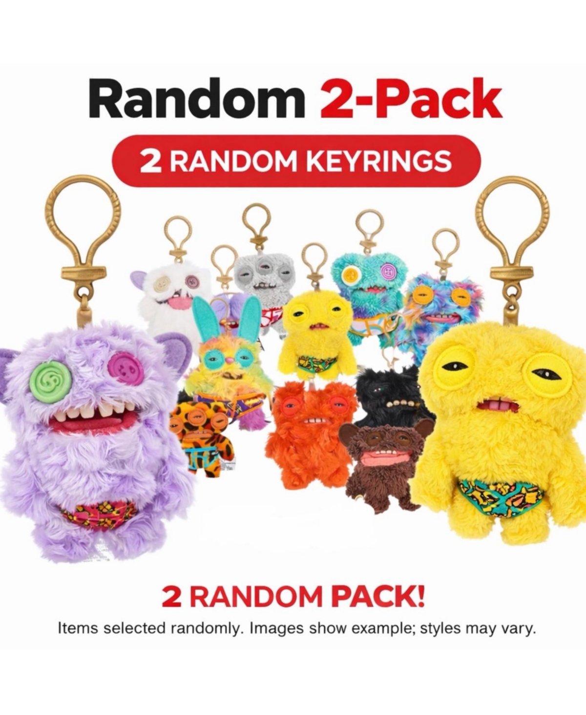 Click here for Fuggler Set of 2 Zuru Fuggler Keyring 5 Inch Plush... prices