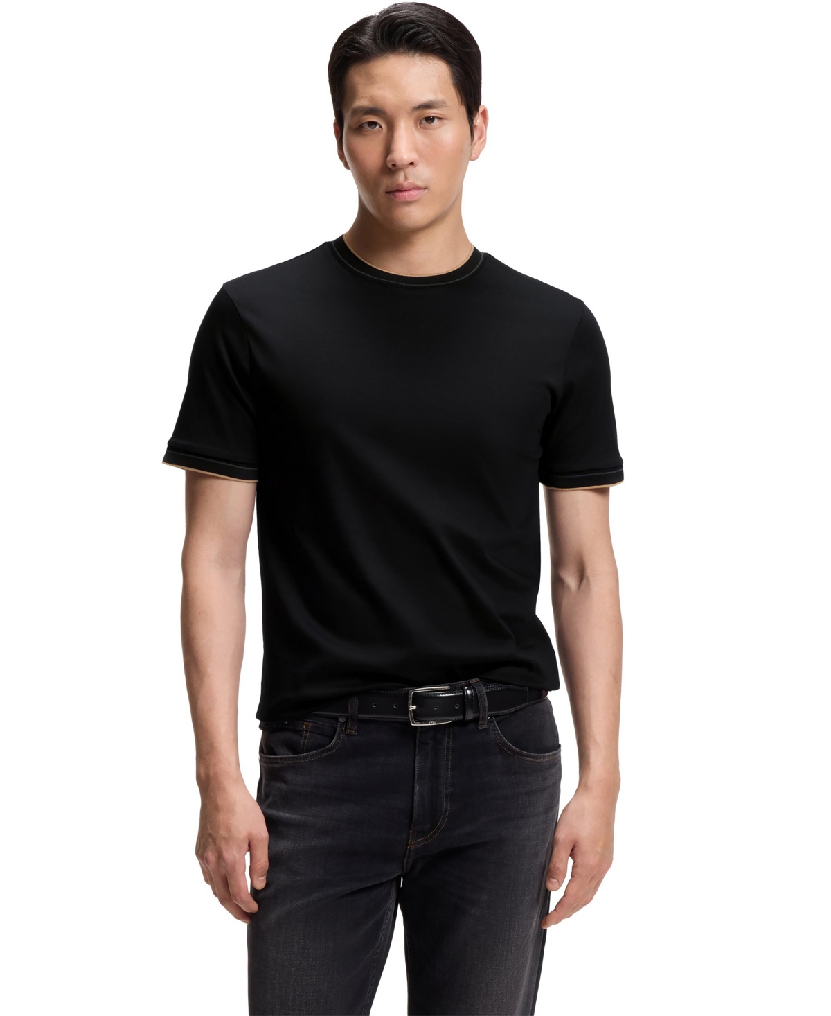 Click here for Boss by Hugo Boss Mens Slim-Fit Cotton Crew Neck T... prices