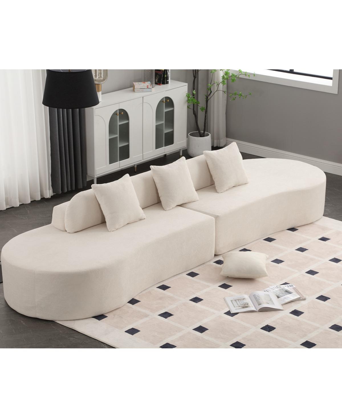Click here for Streamdale Furniture Modern Curved Terrycloth Sofa... prices