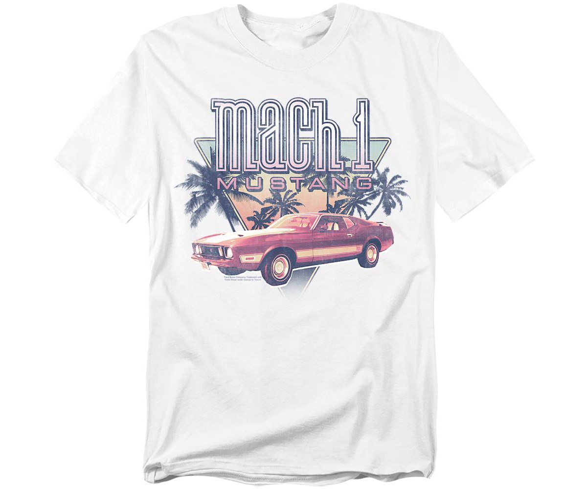 Click here for Mustang Mens Ford Mach 1 Palm Tree T-Shirt - White prices
