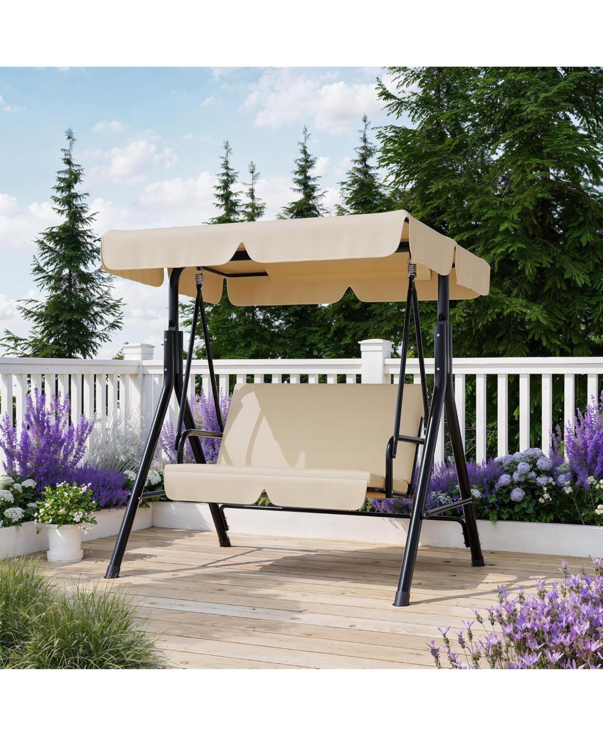 Click here for GarveeLife Outdoor Porch Swing with Adjustable Can... prices