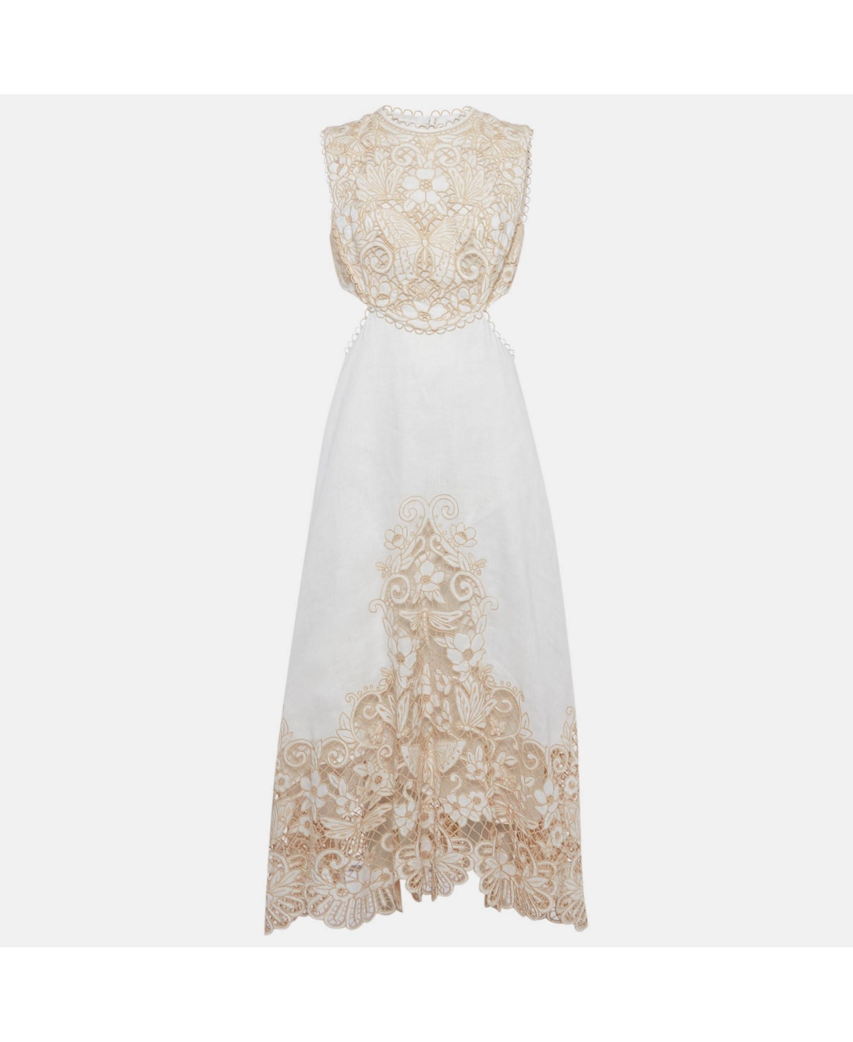 Click here for Pre-Owned Zimmermann Womens Floral Embroidered Lin... prices