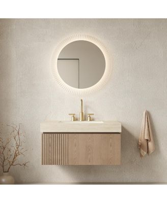 Click here for Sillysis Wall Mounted Bathroom Vanity Travertine P... prices