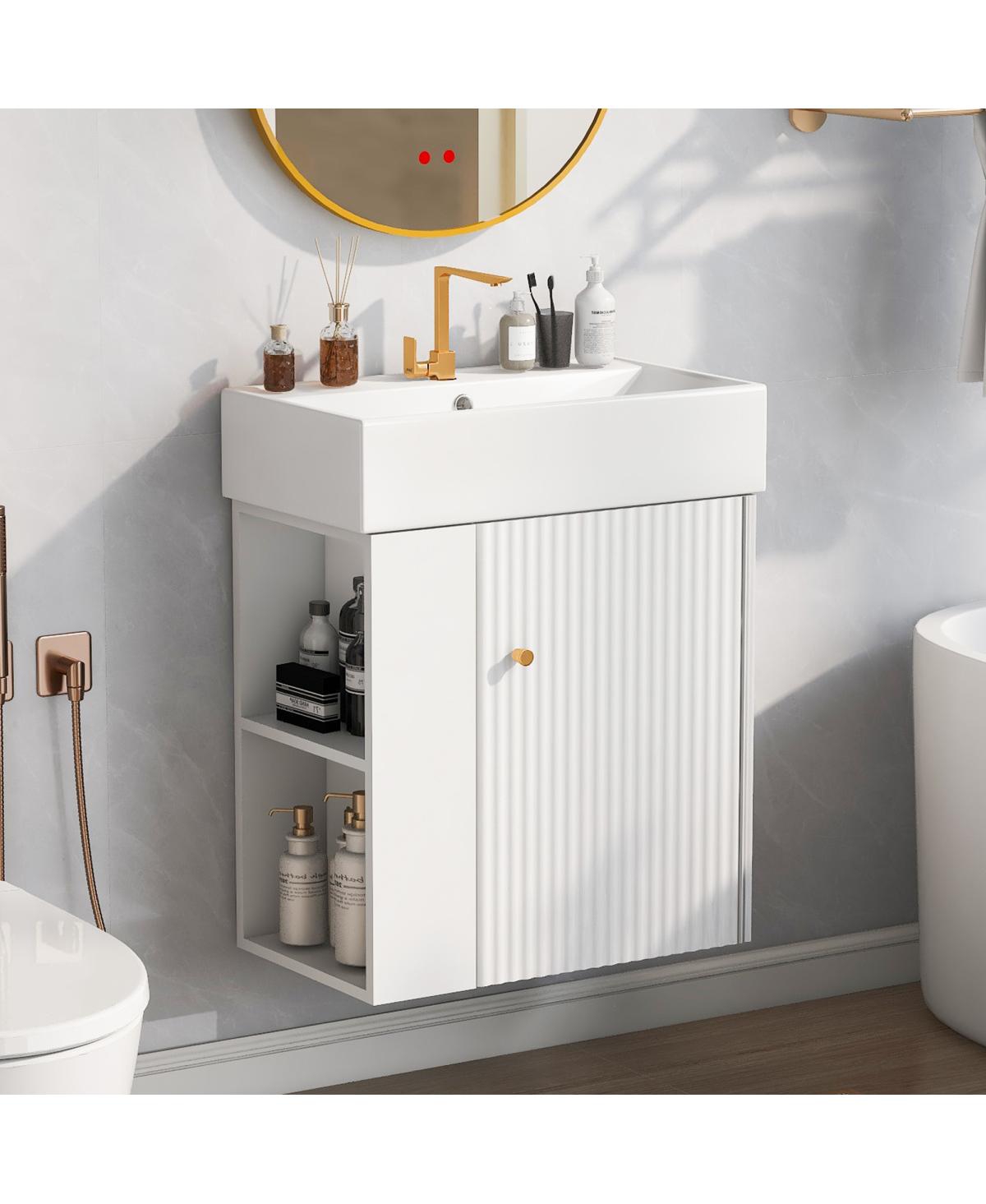 Click here for Sillysis 21.6 Floating Bathroom Vanity with Cerami... prices