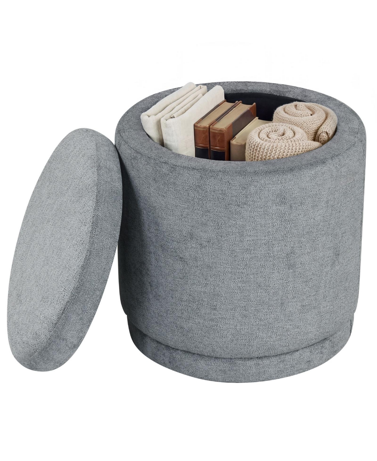 Click here for Costway Round Storage Ottoman Footrest with Remova... prices